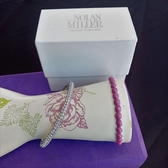 Nolan Miller | Jewelry | Nolan Miller Swarovski Crystal Silver Toned ...